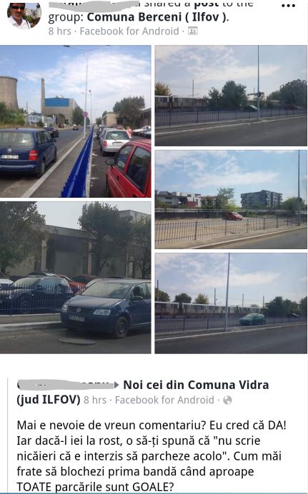 Civilizatie: vezi interesul comun (parcarile, banda biciclete si RATB ...